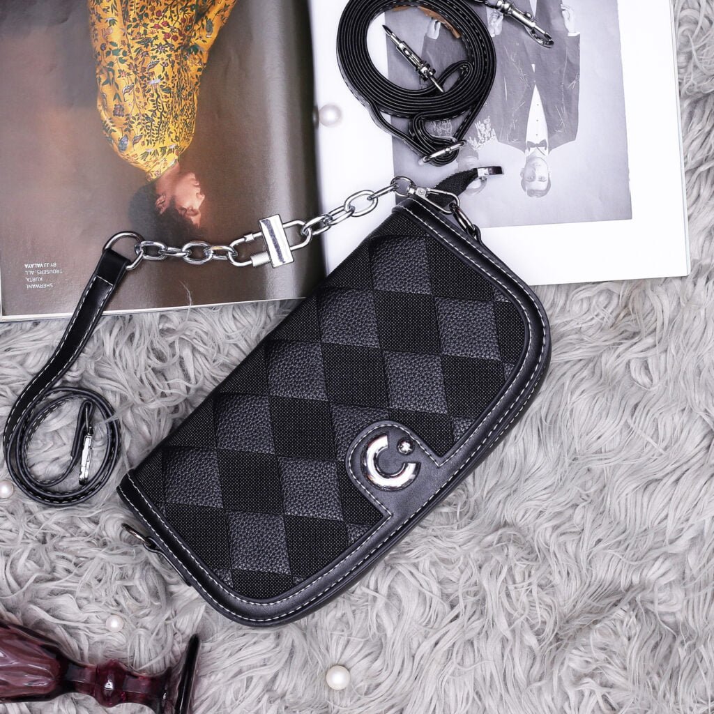 Classic C Lock Dual Strap Sling Bag » Devor Gray